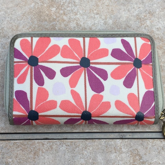 Fossil | Bags | Fossil Floral Zip Around Wallet | Poshmark